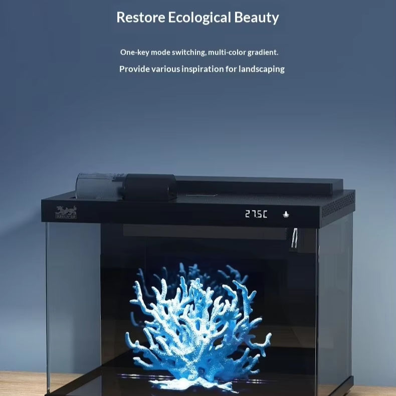 SunSun LE-B Desktop Aquarium, Automatic Feeding, Multiple Lighting Mode ...
