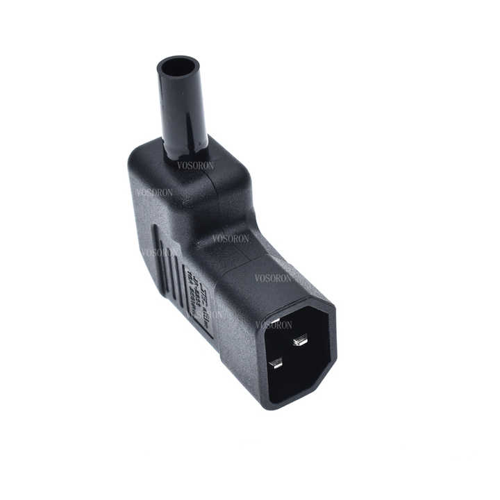 IEC C14 Right Angled Power Cord Connector,IEC 320 C14 90 Degree Male Plug Rewireable Power ...