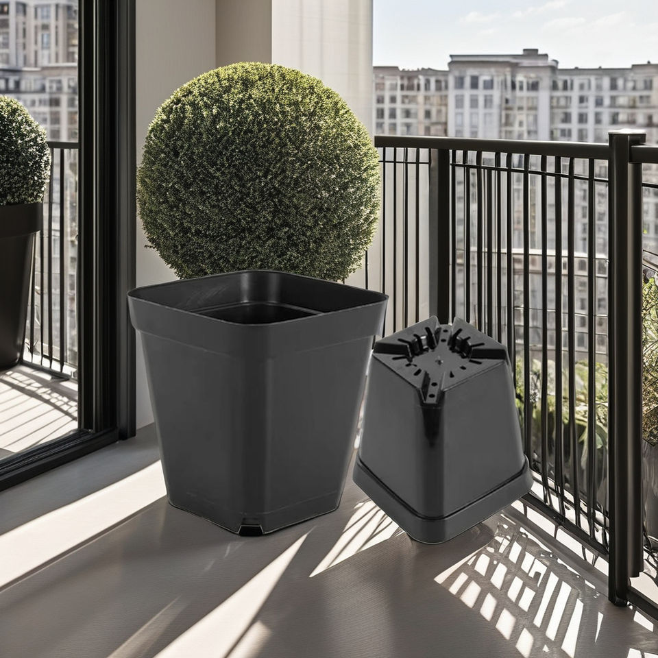 Durable Plastic Flower Pot Succulent Pots of 8 Sizes for Small Plants ...
