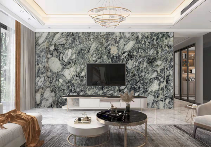 Italian Natural Stone Viola Emerald Marble Slabs Modern Polished for ...