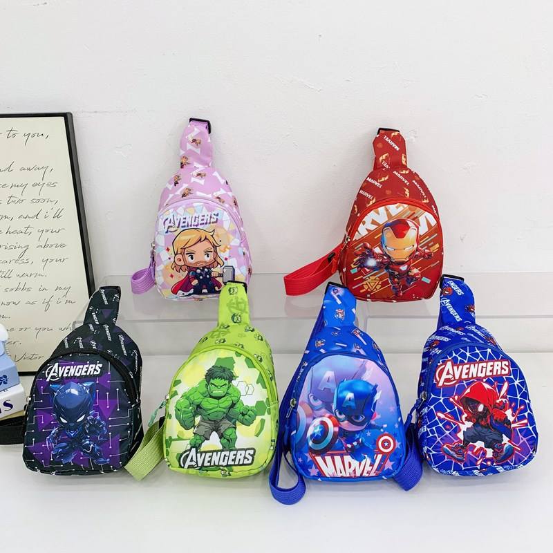 Hot Sale Lovely Cartoon Marvel Chest Bag Spider Man Thor Children's ...