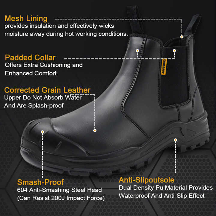 High Quality Anti-Static Steel Toe Safety Shoes Protective Industrial ...