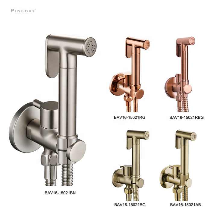 PINEBAY Luxury Modern Brass Douche Spray Toilet Shower Kit Shattaf ...