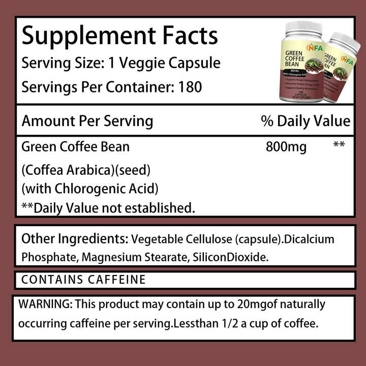 OEM Private Label Green Coffee Bean Capsules with Dietary Supplement ...
