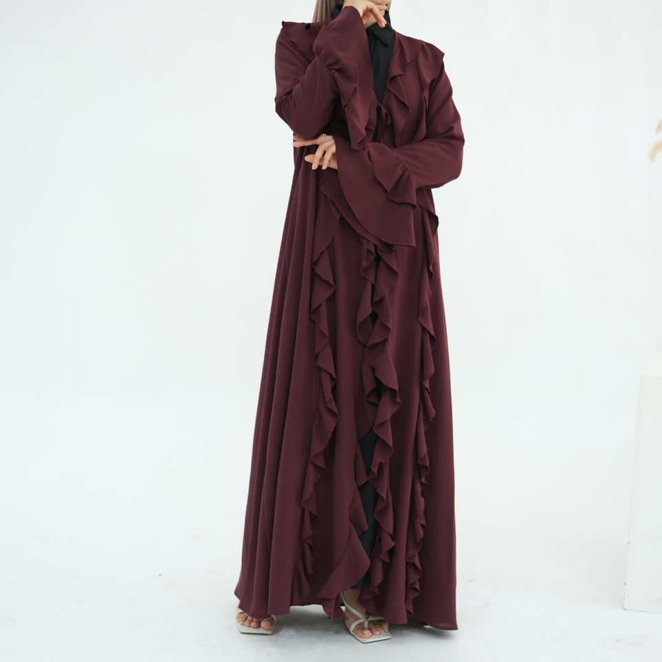 Abaya 2026 New Ruffle Islamic Clothing Abaya Women Muslim Dress ...
