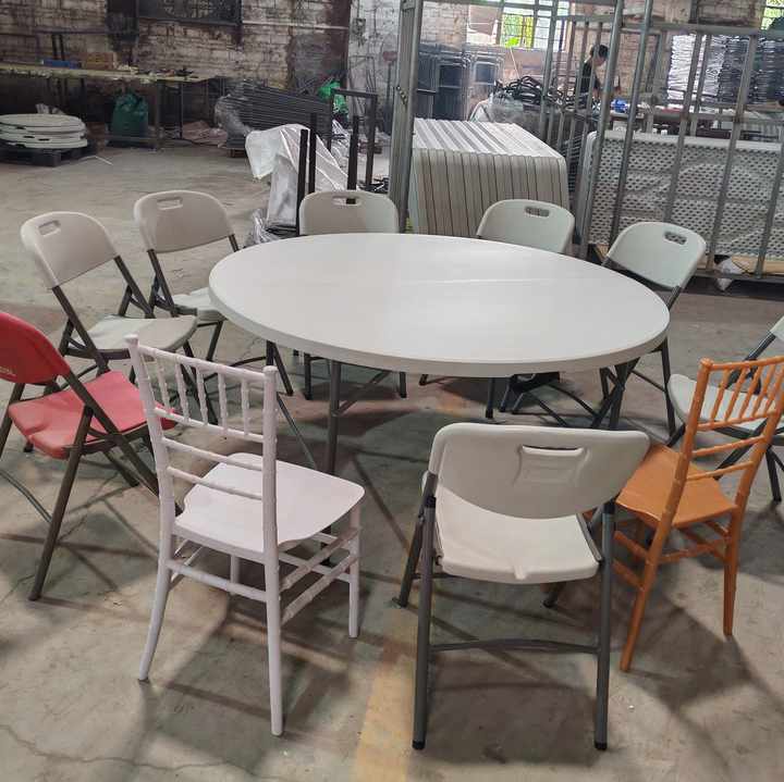 Wholesales HDPE Plastic Folding Round Table for Wedding Event Party ...