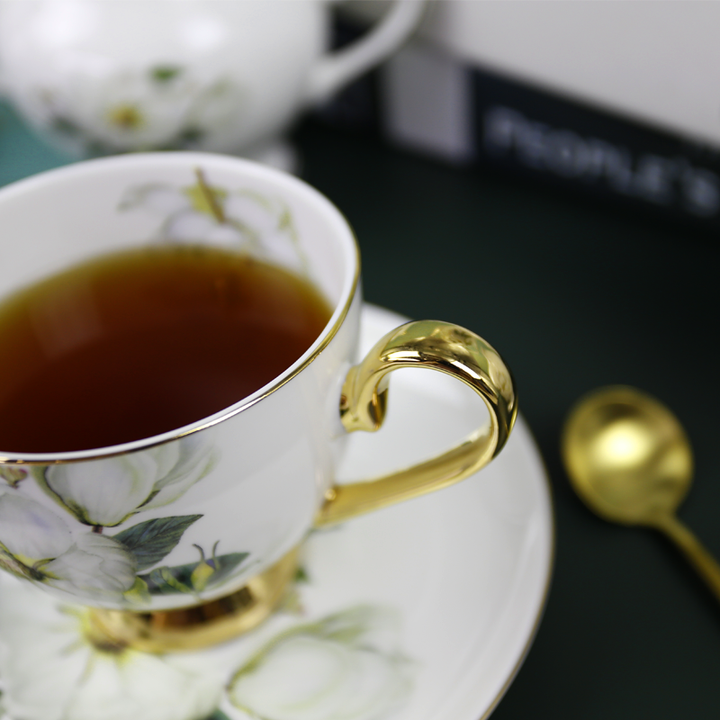 Win-win Fine Bone China Tea Cup Set - Eco-Friendly & Durable
