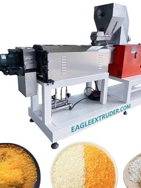 Jinan Halo Twin Screw Extruder Machine Breadcrumbs Making Line Automated Panko Bread Crumbs ...