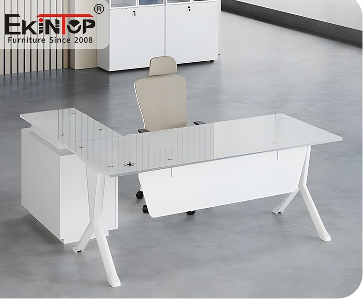 Adjustable Glass Desk - Modern Electric Standing Desk