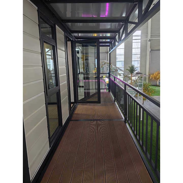 Prefabricated Flat Roof Container House Design Villa 2 Floor