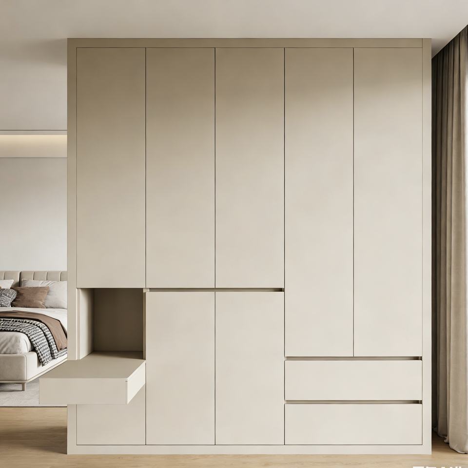 Luxury Wood Bedroom Furniture Bedroom Closet Wardrobe with Drawers ...