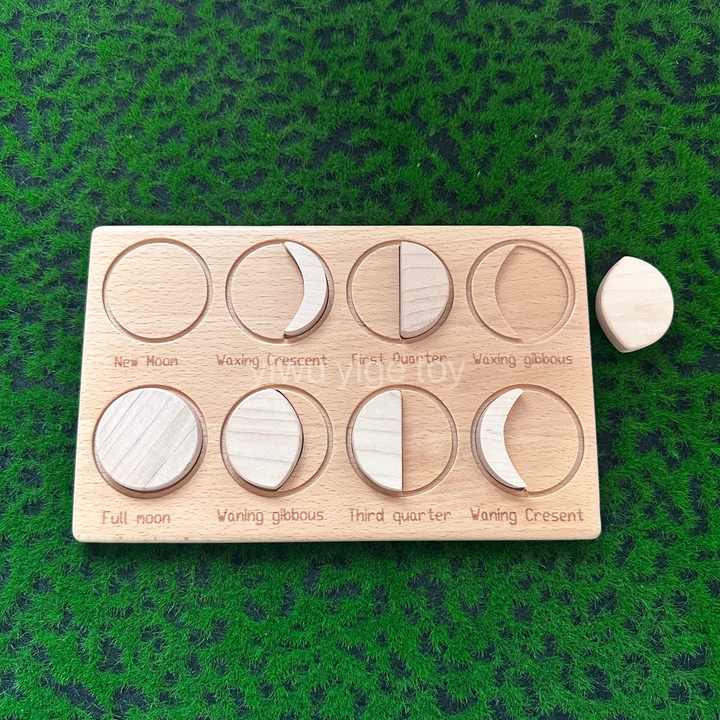 Phases of the Moon Puzzle - Montessori Toy - Educational Puzzle - a ...
