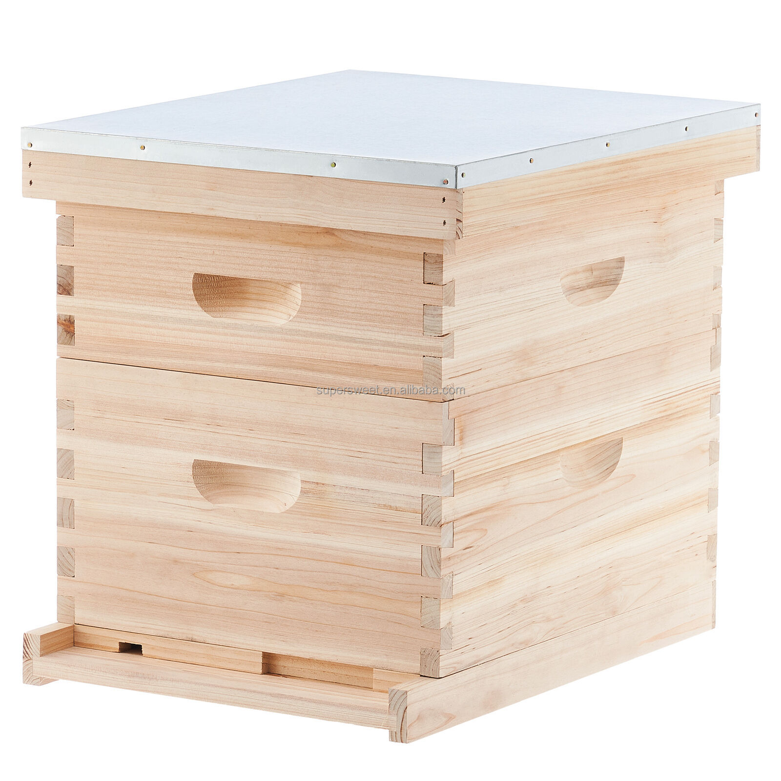 10 Frames Beekeeping Wooden Langstroth Beehive Bee Hive Two Layer Hive