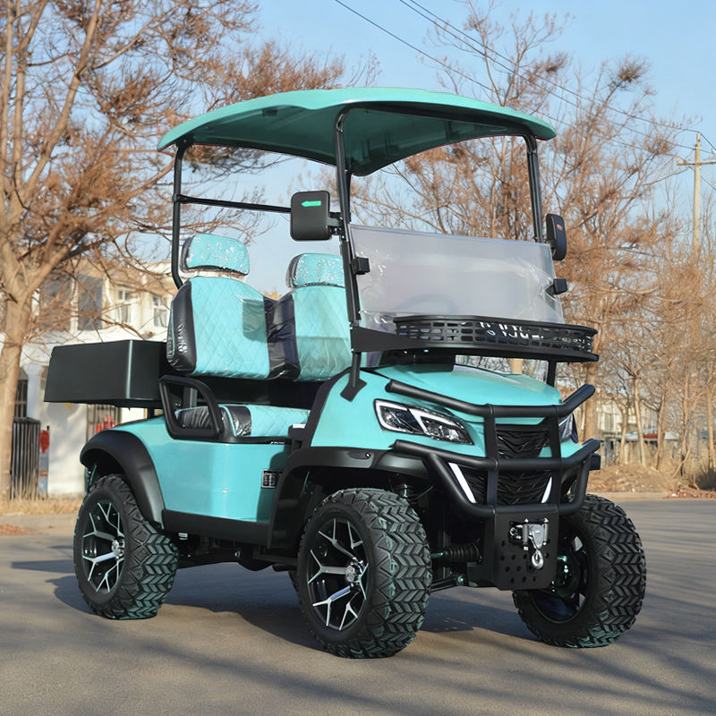 2 Seater Green Electric Utility Golf Cart Club Car Equipped with 60V ...