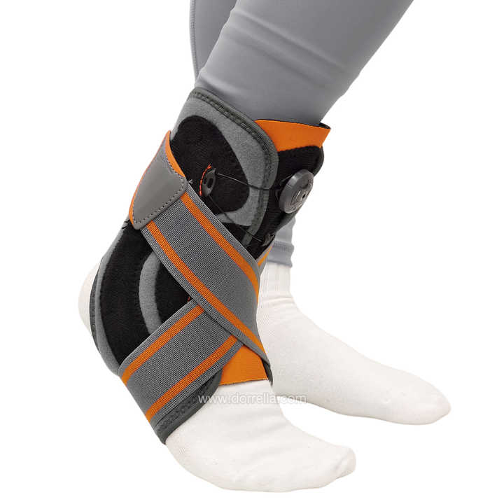 Neoprene Ankle Brace with Side Stabilizers for Velcro Foot Drop Relief ...