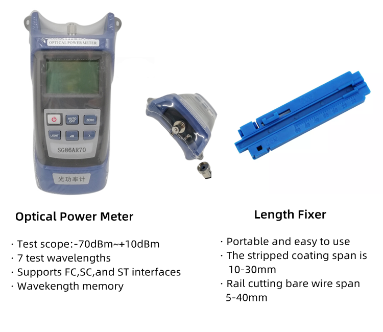 Kit Peralatan Ftth Serat Optik,Dengan Pengukur Daya Optik Visual Fault ...