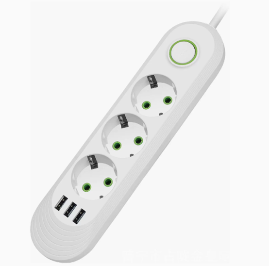 EU Standard Round Pin Triple Socket Outlet with Customizable USB Ports ...