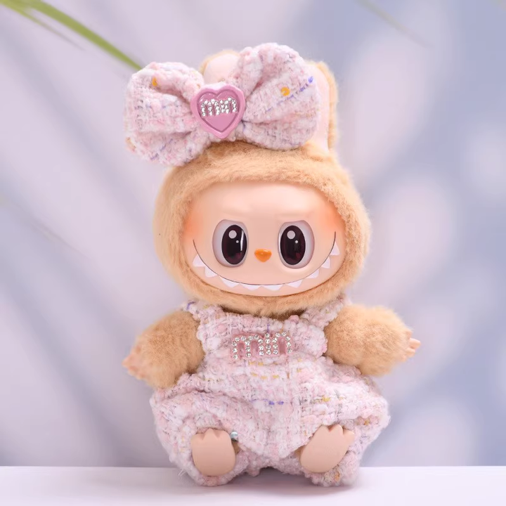 Labubu Cute Mini Minmin Outfit With Bow Labubu Designer Gem Clothes ...