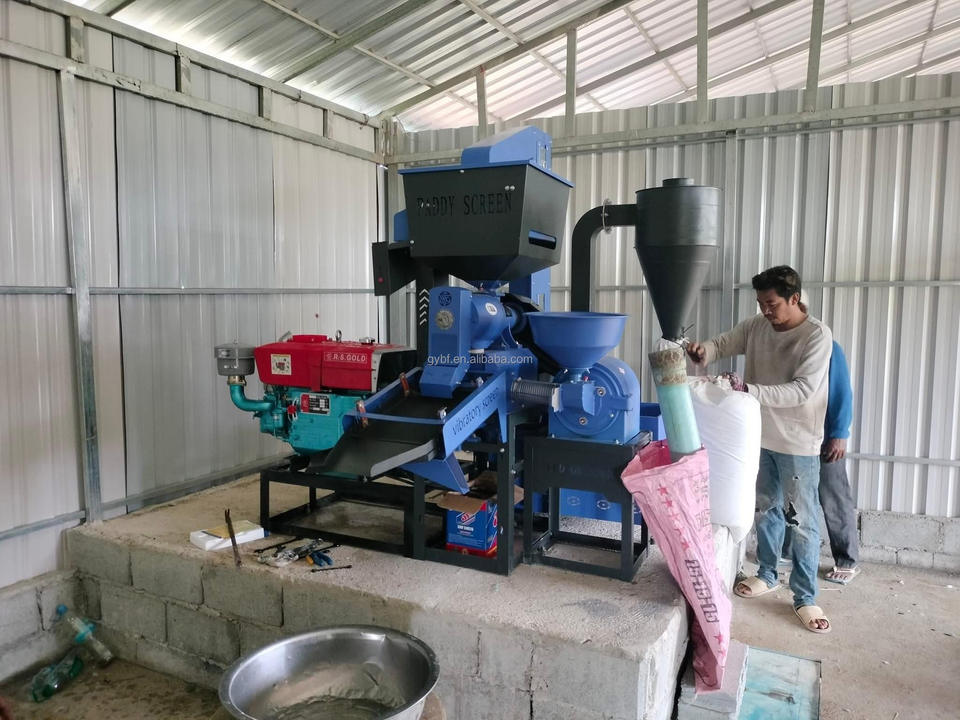 Compact Combined Rice Mill with Elevator & Grinding Function 5-in-1 ...