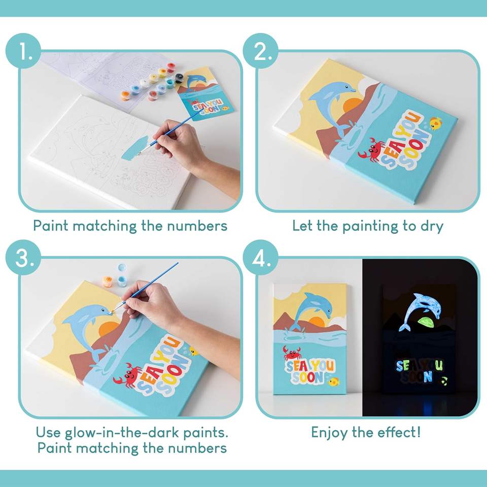 Kids Paint by Number Sea Animals Paint by Numbers for Kids Painting by ...