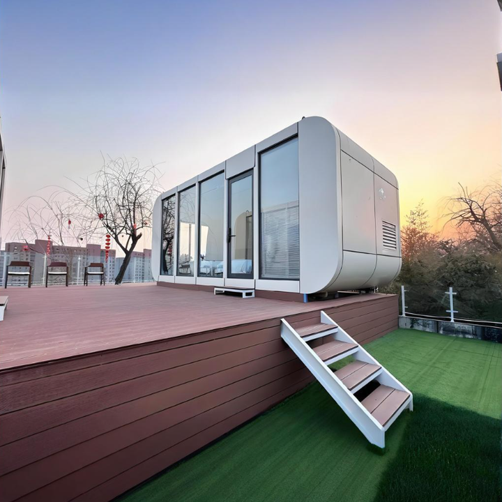 20 40 Foot Luxury Modern Apple Cabin Prefab House Portable Outdoor ...