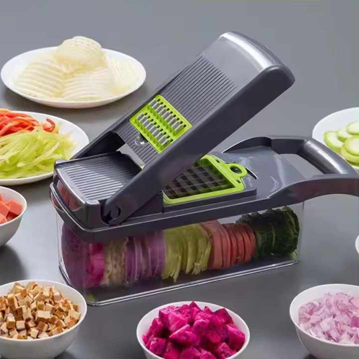 Kitchen Tool 14 In 1 Multifunctional Slicer Manual Mandoline Food ...