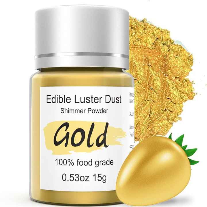 Gold Edible Luster Dust Baking Ingredients Powder Edible Shimmer ...
