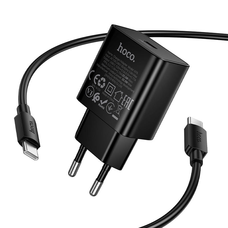 Hoco N76 Star Single Port PD 25W Charger - Eco-Friendly Fast Charging