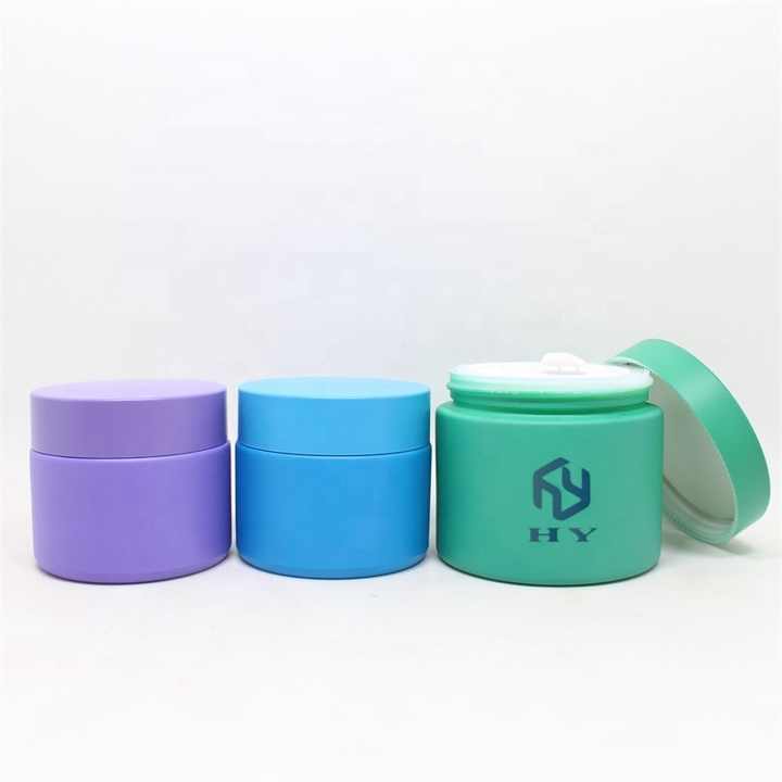 Luxury Frosted Empty 100g Pot Pastel Colored Matte pink Purple Green ...