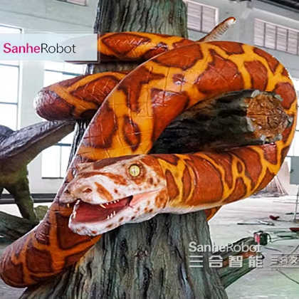 Realistic Green Snake Animatronics Model Real-size Simulated Animals ...