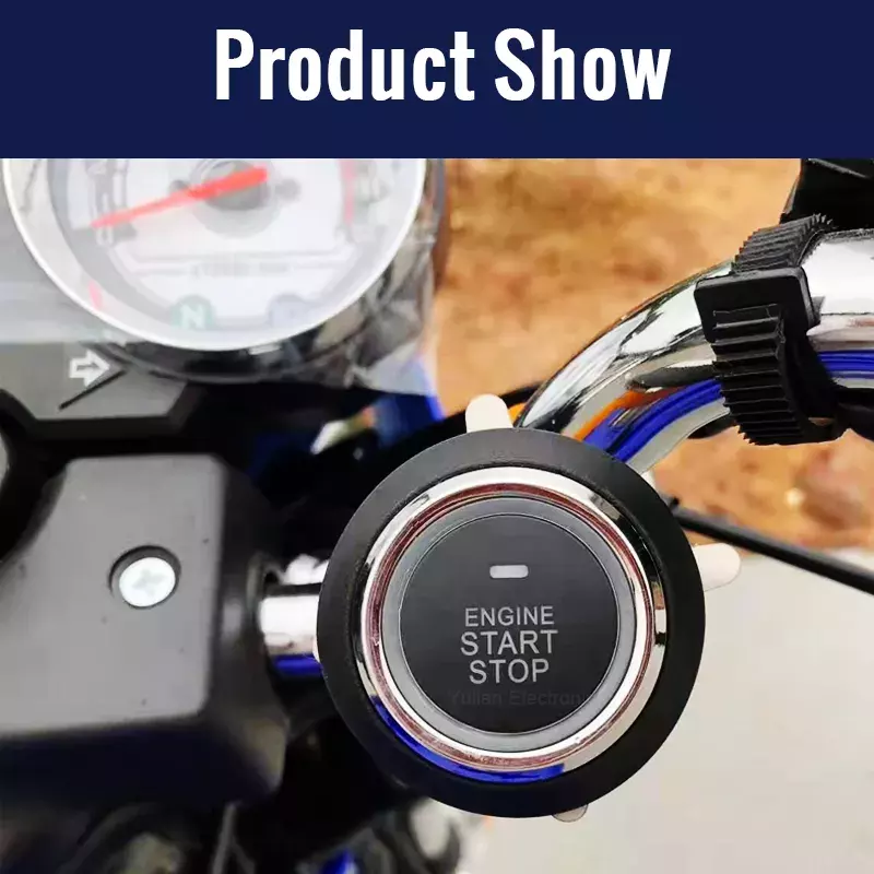 Universal 12V motorcycle one-button remote start and stop engine mobile ...