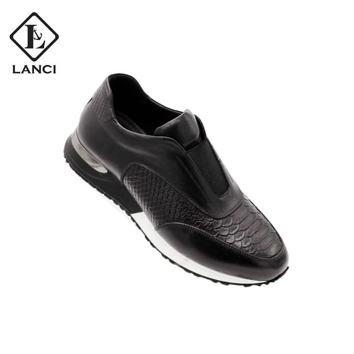 LANCI New Design Custom Mens Genuine Leather Casual Shoes