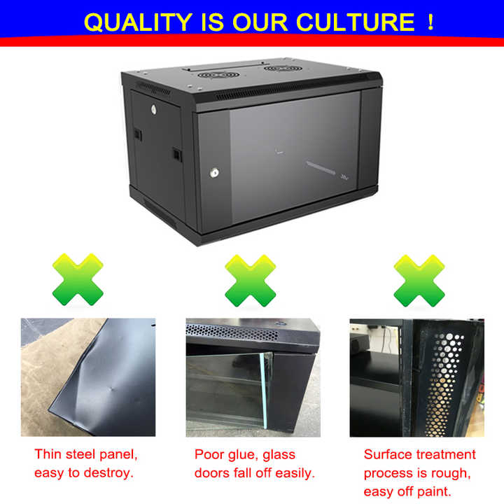 6U Data Rack Cabinet Network Server Cabinet with Cooling Mesh Cabinet ...