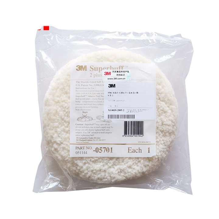 3M 05701 Superbuff Automotive Wool Buffing Pads - 9 Inch
