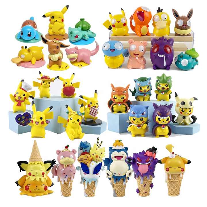 Pvc Pika-chu Collectible Model Toys Pokemoned Anime Figure Pikachus ...