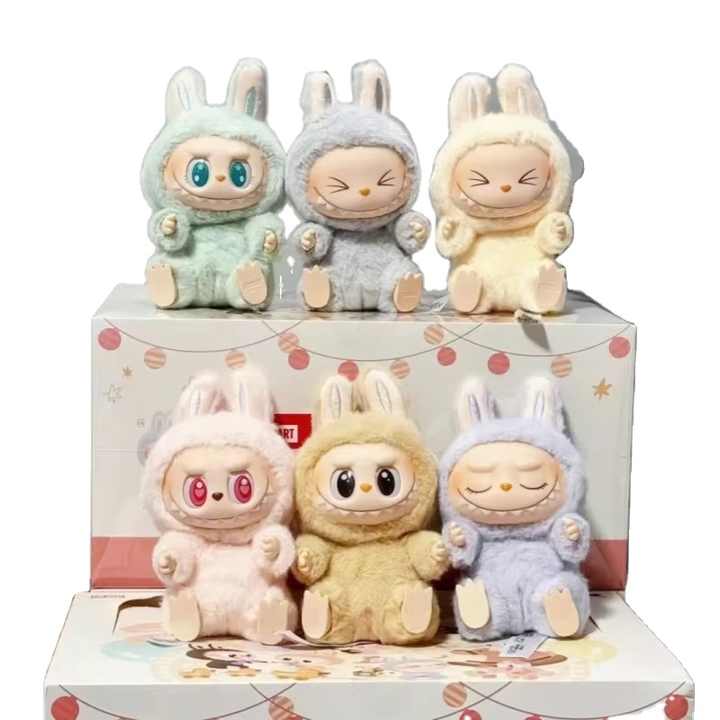 High Quality Labubu Anime PVC Figure Sit-Down Party Monsters Vinyl ...