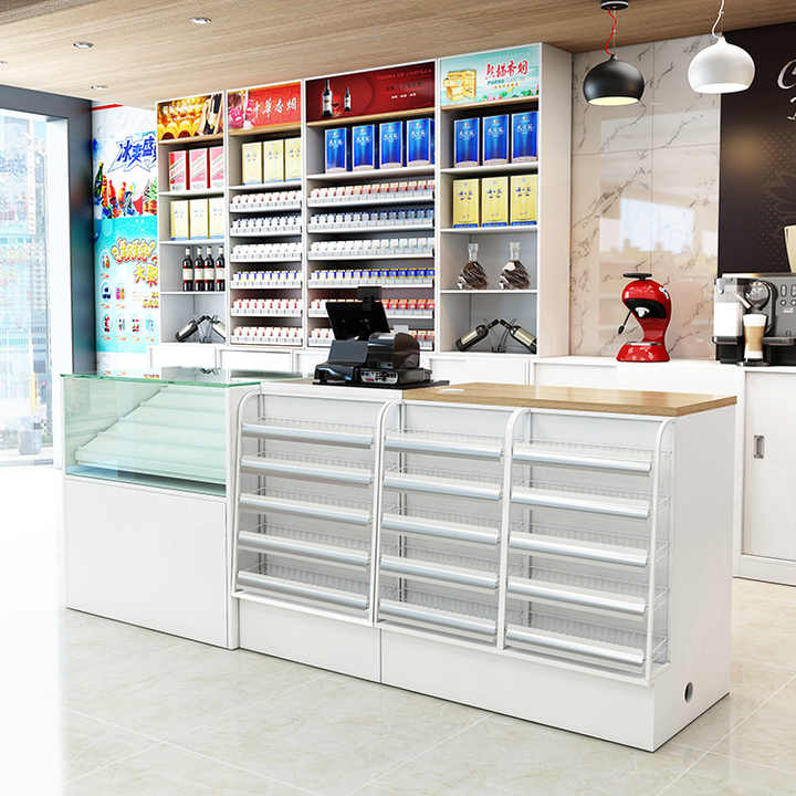 Adjustable Checkout Counter Convenience Store Retail Display Counter ...