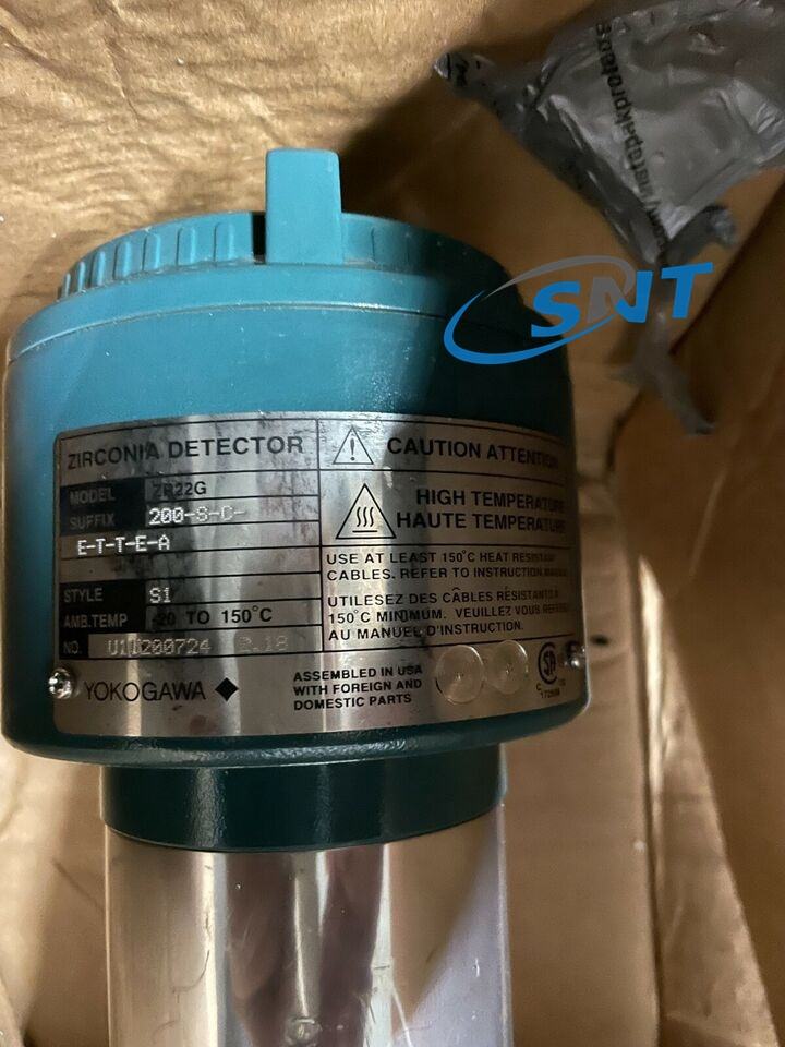 Yokogawa ZR22G Zirconia Oxygen/Humidity Analyzer Detector Zirconia ...