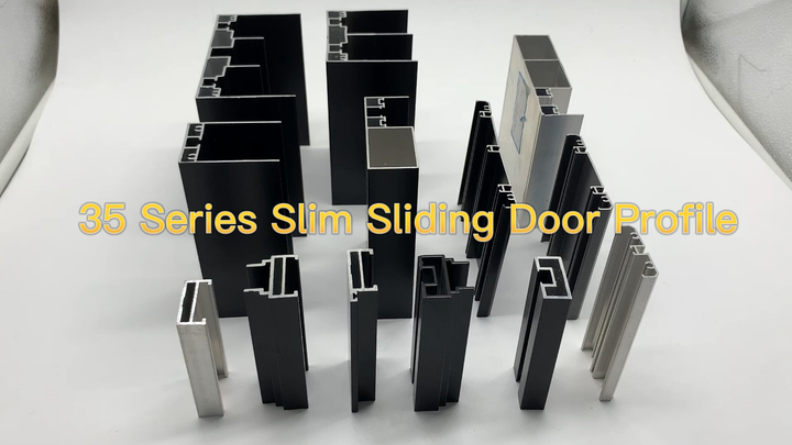 Aluminum Extruded Glass Partition Sliding Profile Slim Glass Door ...
