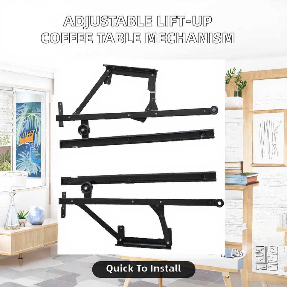 Modern Industrial Hardware Adjustable Folding Lift-Up Top Coffee Table ...
