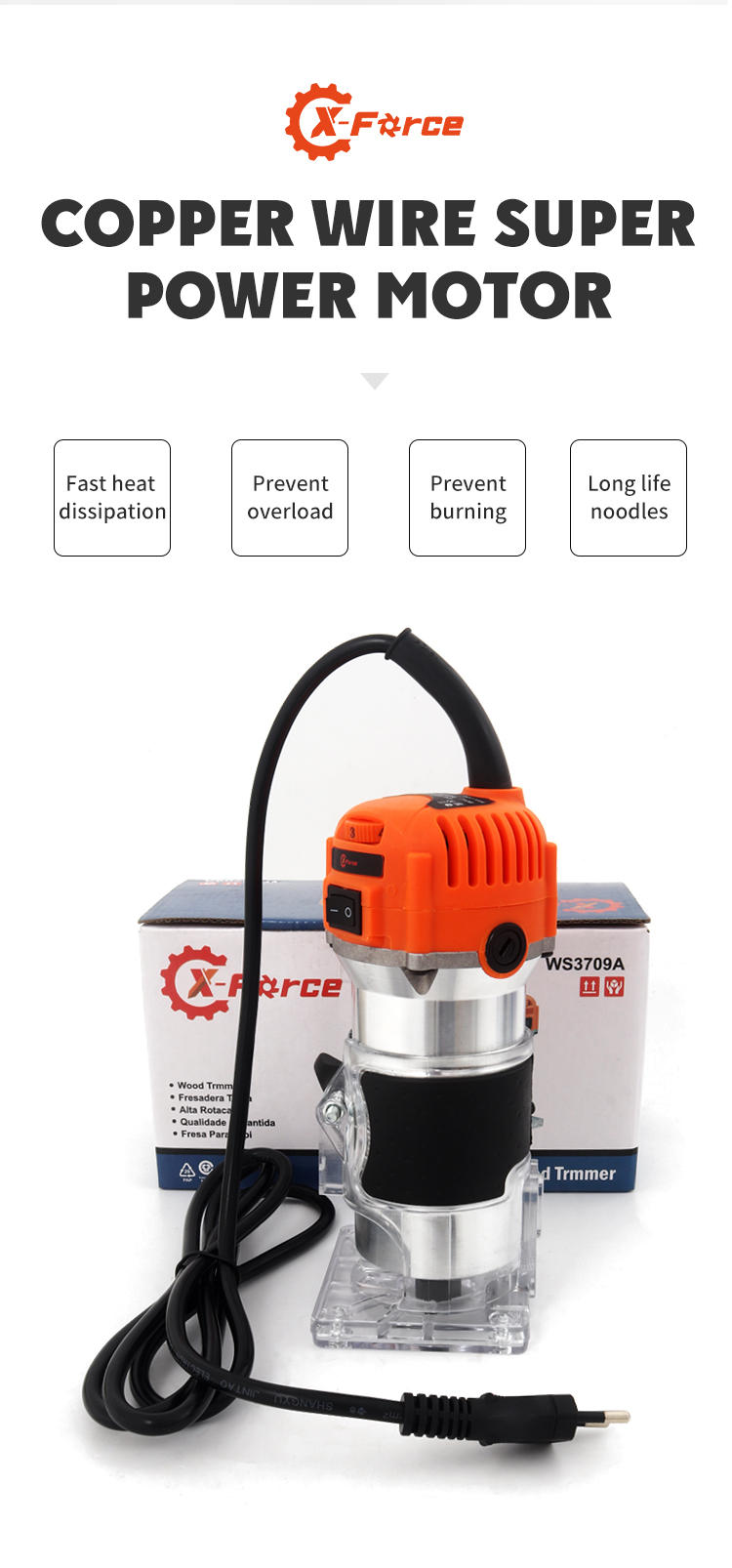 800w High Power Electric Wood Edger with Suitcase Woodworking Electric ...