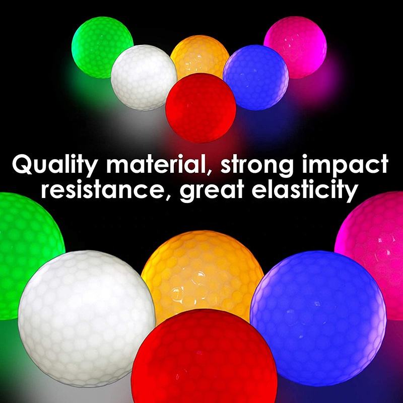 Custom Logo Mixed Color Golf Balls Glow in the Dark Night Golf Balls ...