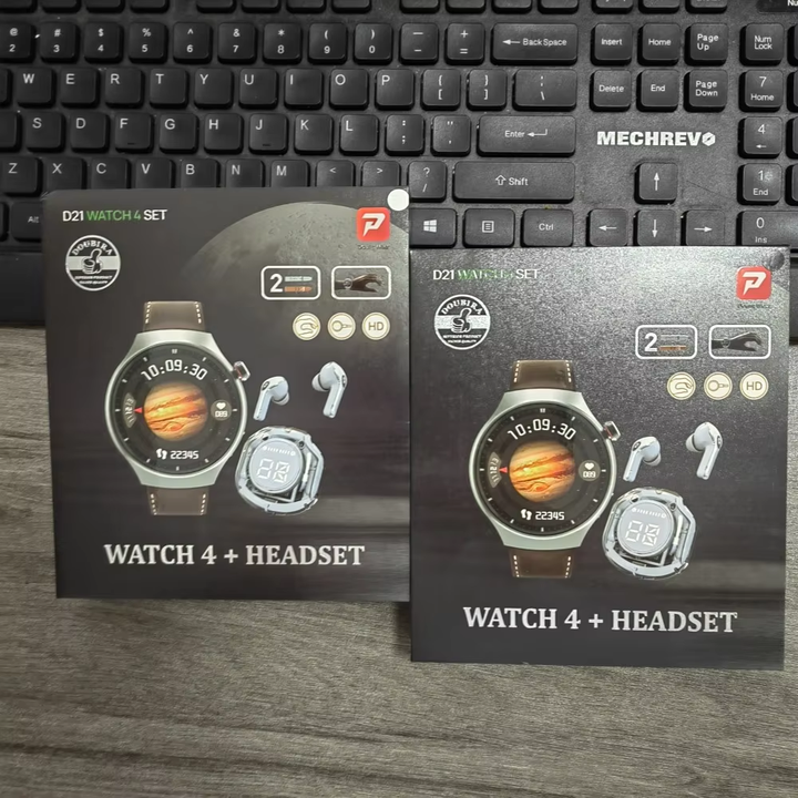 2024 D21 relojes de mujer Reloj inteligente 4 auriculares 2 en 1 juego ...