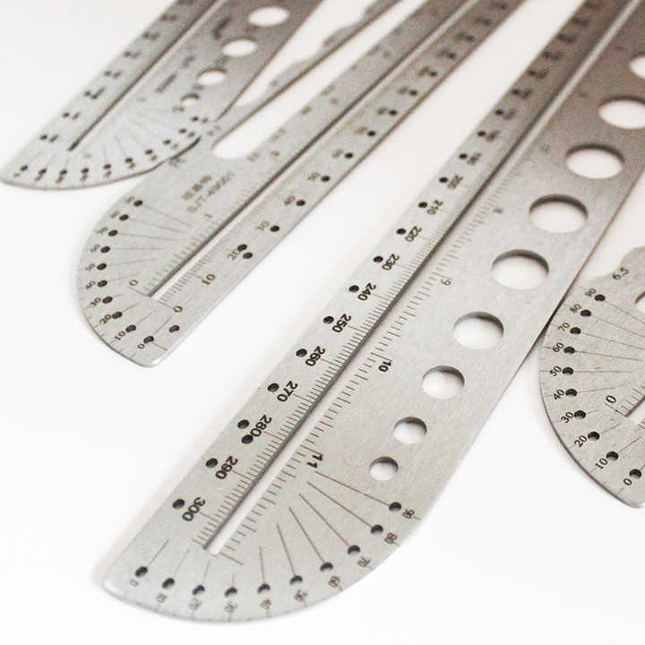 Stainless Steel Circle Ruler Radius Diameter Steel Ruler R-scale Scale ...