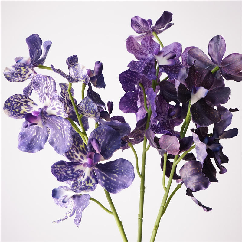 Orchid Single-Stem Artificial Flower Lifelike Feel Interior Soft ...