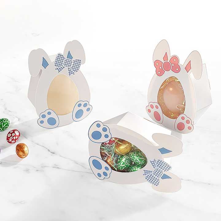 Easter Egg Hunt Favor Box, Transparent Lid for Candy Display, Bulk ...