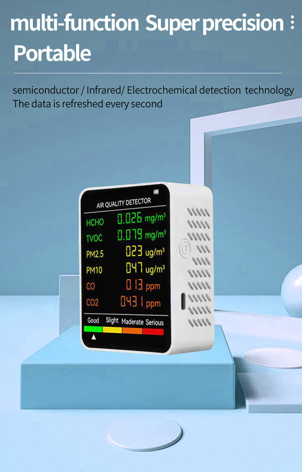 Environmental Sensors Digital Air Quality Detector with CO2 HCHO TVOC ...