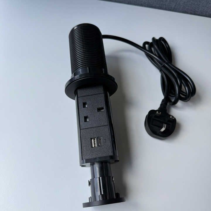 1 Outlet 1 USB Pop-Up Power Module with 3M Cable 60mm Hole Size 13A ...
