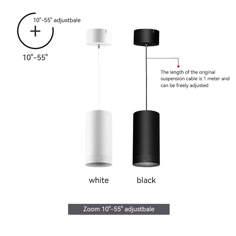Aluminum Zoomable Surface Mounted Ceiling Spotlight Cylinder Hanging ...
