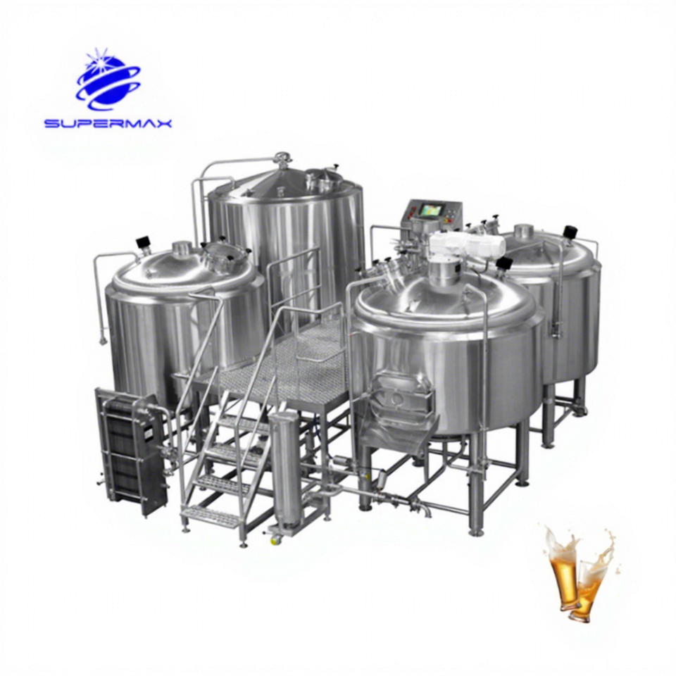 Mini 1000L Beer Brewery Complete Brewhouse Equipment with Pump & Motor ...